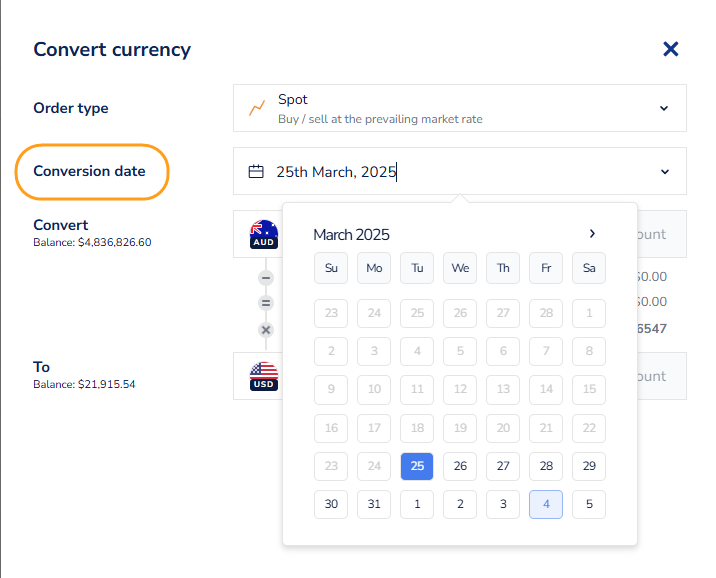 How is a conversion scheduled?