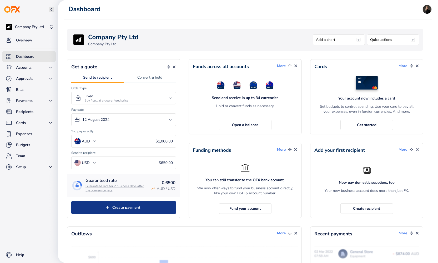 How do I create a company card?
